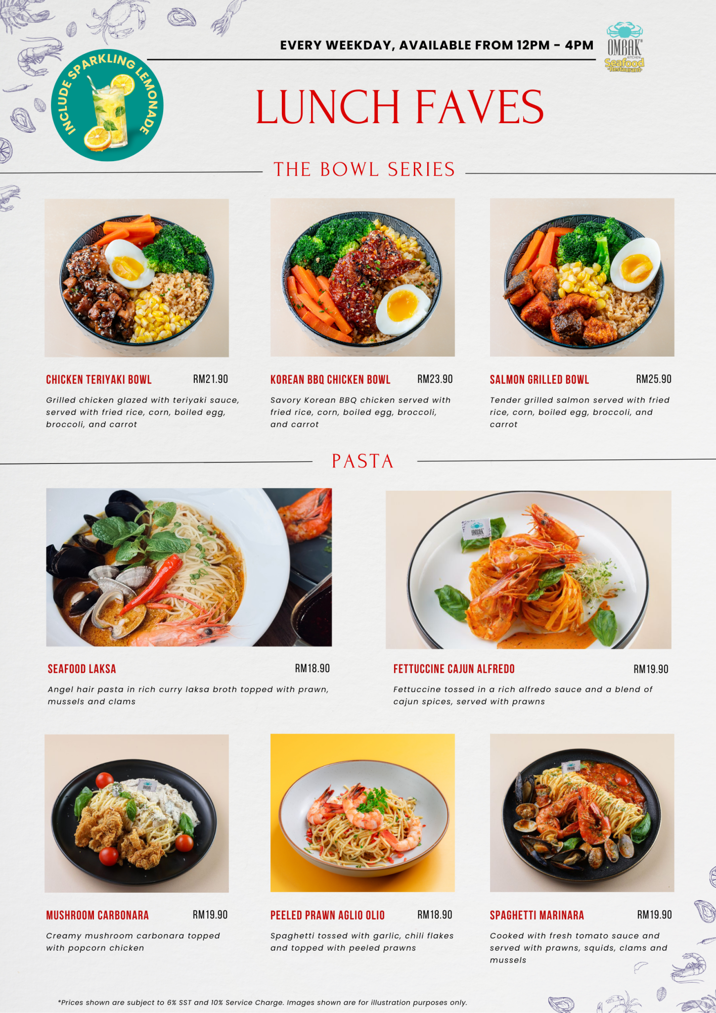 Lunch Feast - Ombak Kitchen-Best Seafood Restaurant